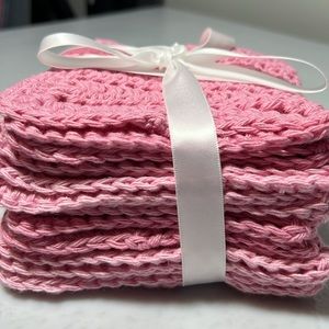 Grandma Ventures | Accents | Pink Wash Or Dish Cloths Set 4 0 Cotton ...